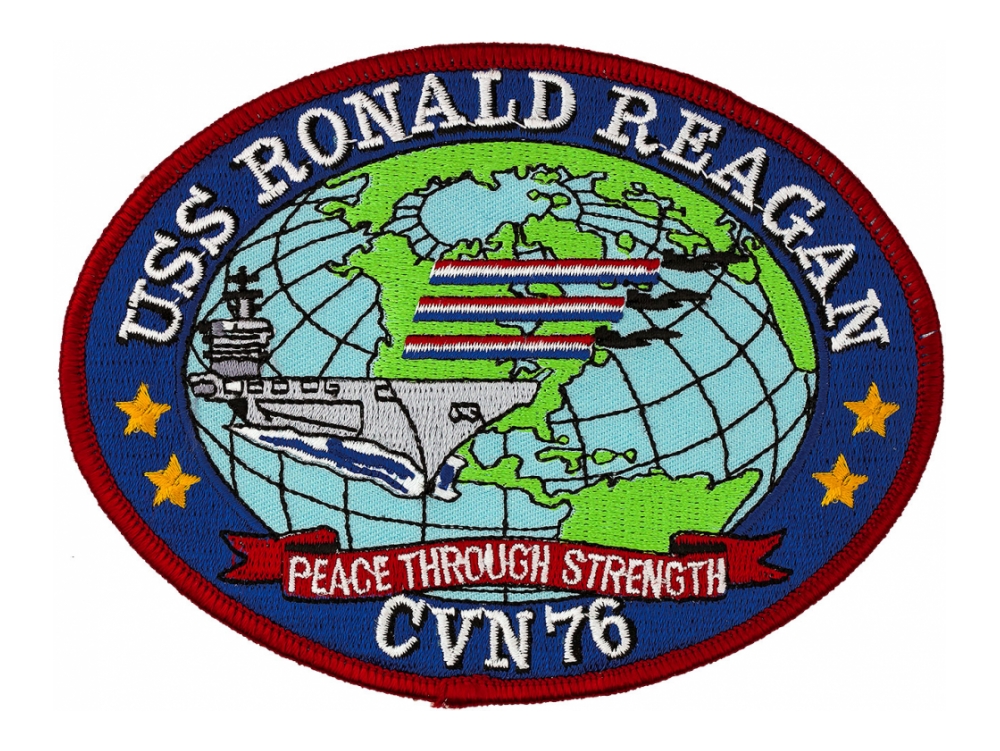 USS Ronald Reagan CVN 76 Ship Patch | Flying Tigers Surplus