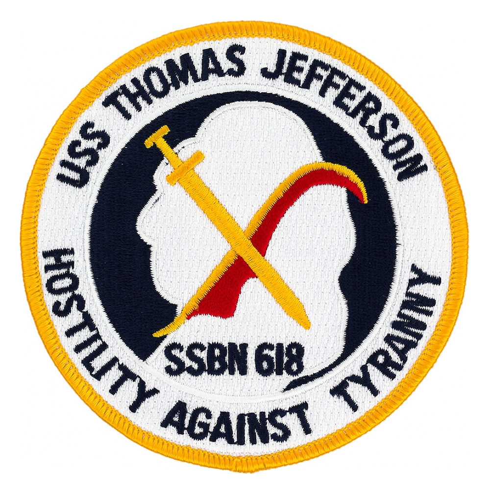 USS Thomas Jefferson SSBN-618 Patch | Flying Tigers Surplus