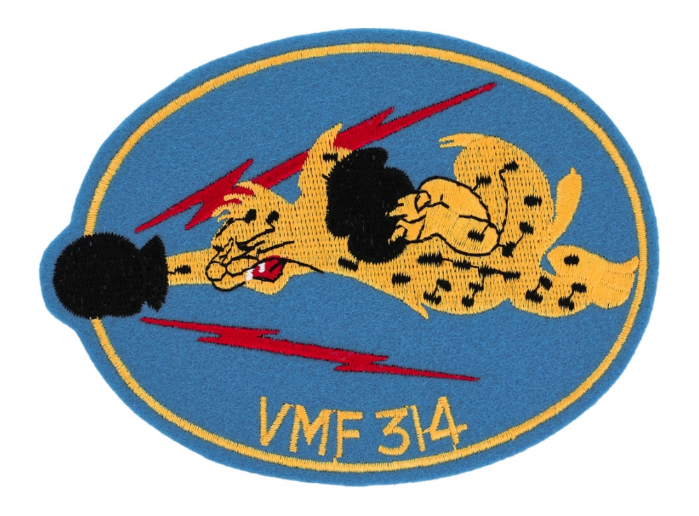 Marine Fighter Squadron VMF-314 Patch | Flying Tigers Surplus