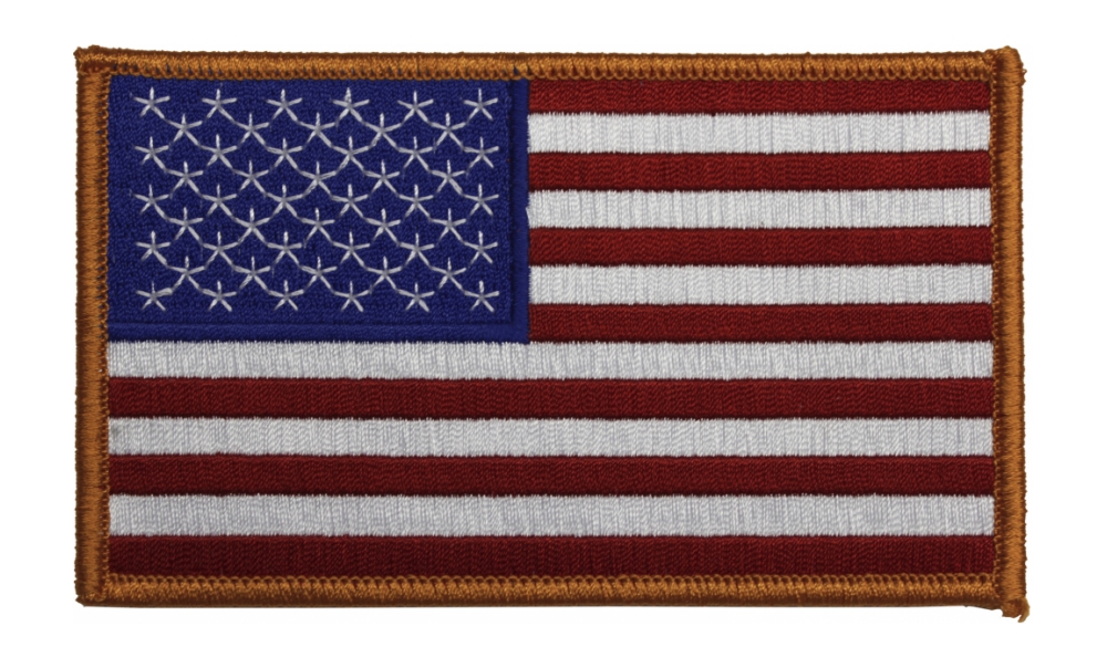 American Flag Patch (Gold Border) | Flying Tigers Surplus