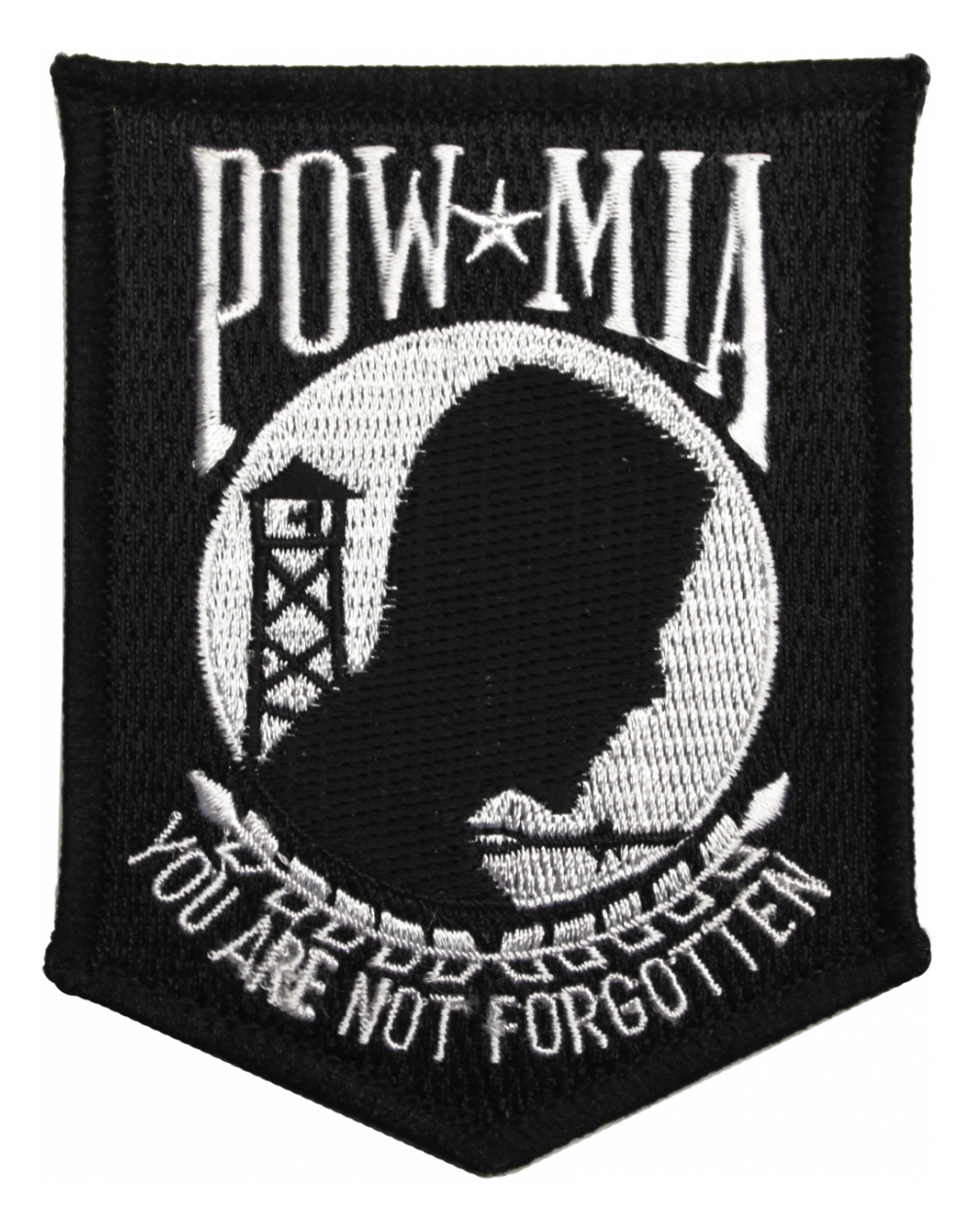 POW * MIA Patch (Black White - Large) | Flying Tigers Surplus