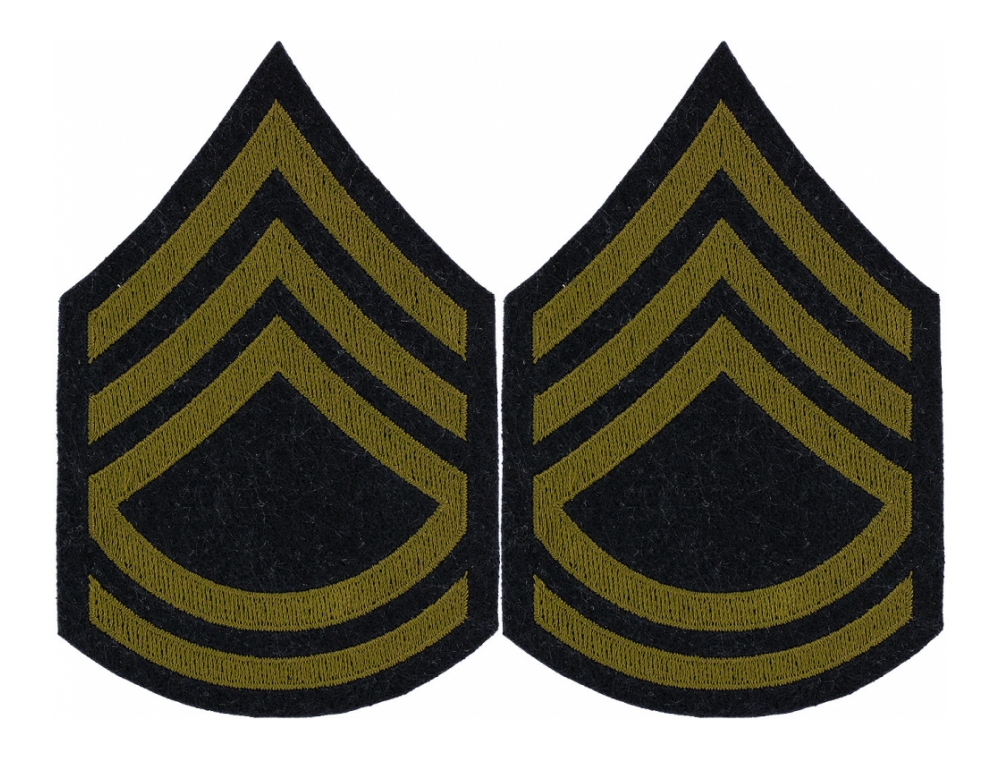 Technical Sergeant Sleeve Chevron (Green Stripe) | Flying Tigers Surplus