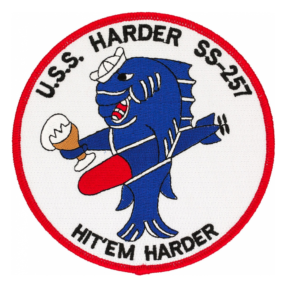USS Harder SS-257 (Hit'em Harder) Patch | Flying Tigers Surplus
