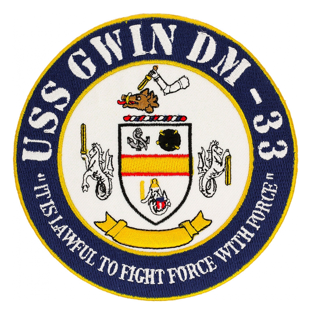 USS Gwin DM-33 Ship Patch | Flying Tigers Surplus