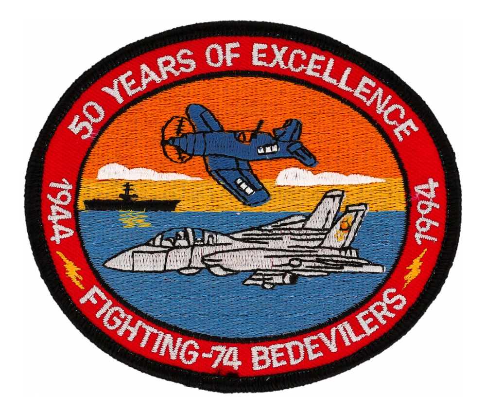 Navy Fighter Squadron VF-74 Patch | Flying Tigers Surplus