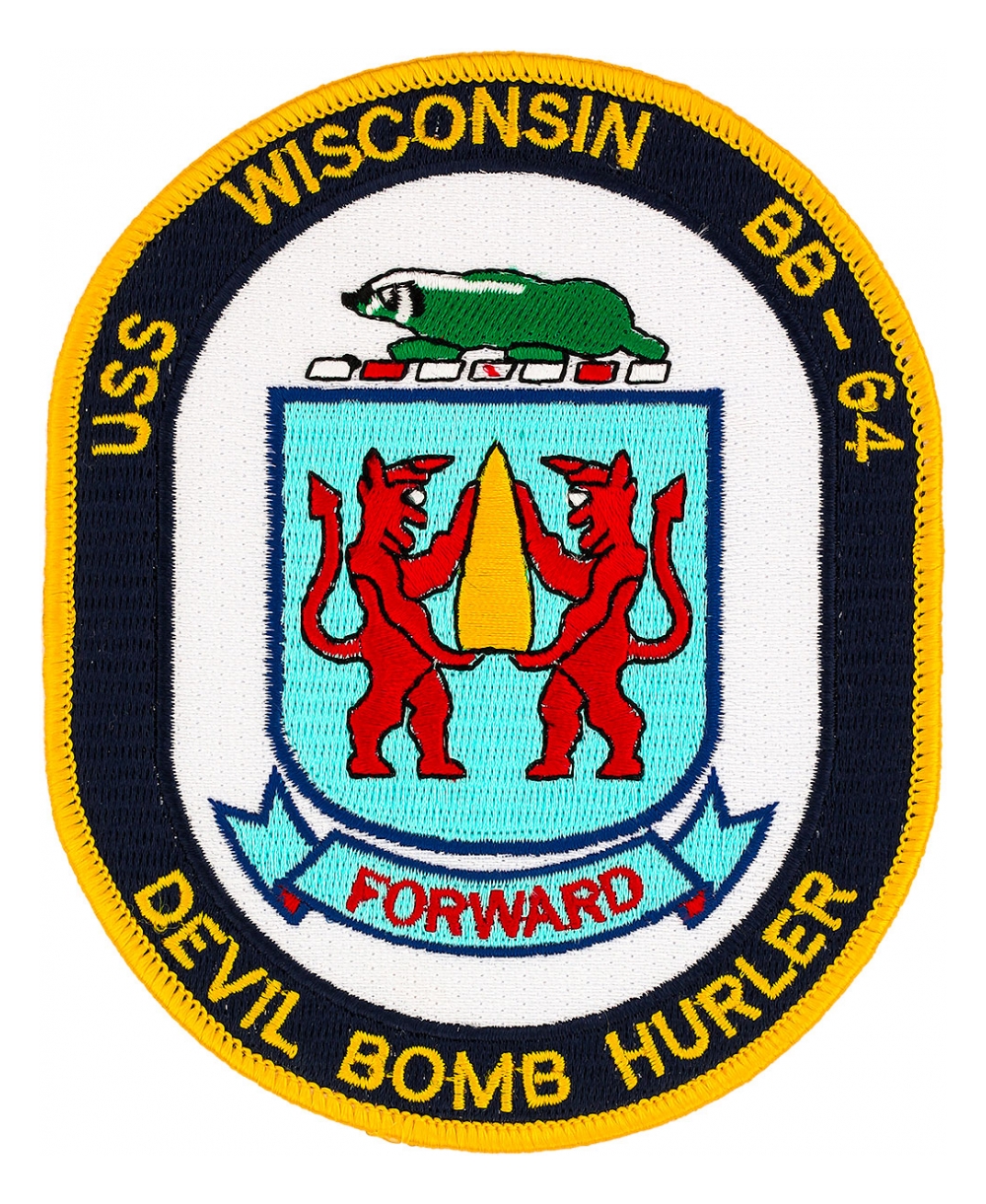 USS Wisconsin BB-64 Ship Patch | Flying Tigers Surplus