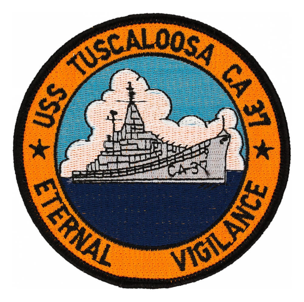 USS Tuscaloosa CA-37 Ship Patch | Flying Tigers Surplus