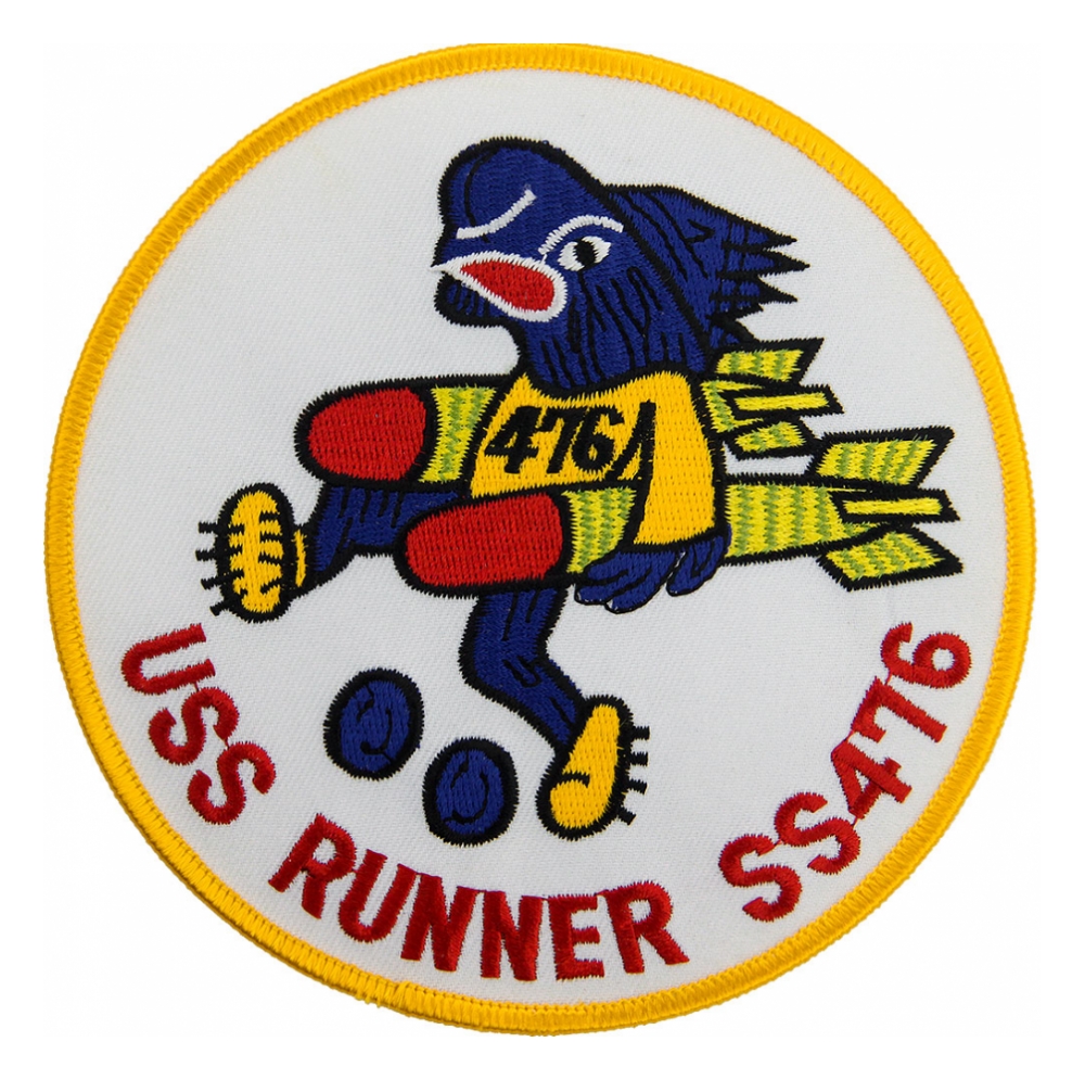USS Runner SS-476 Lost Boat Submarine Patch | Flying Tigers Surplus