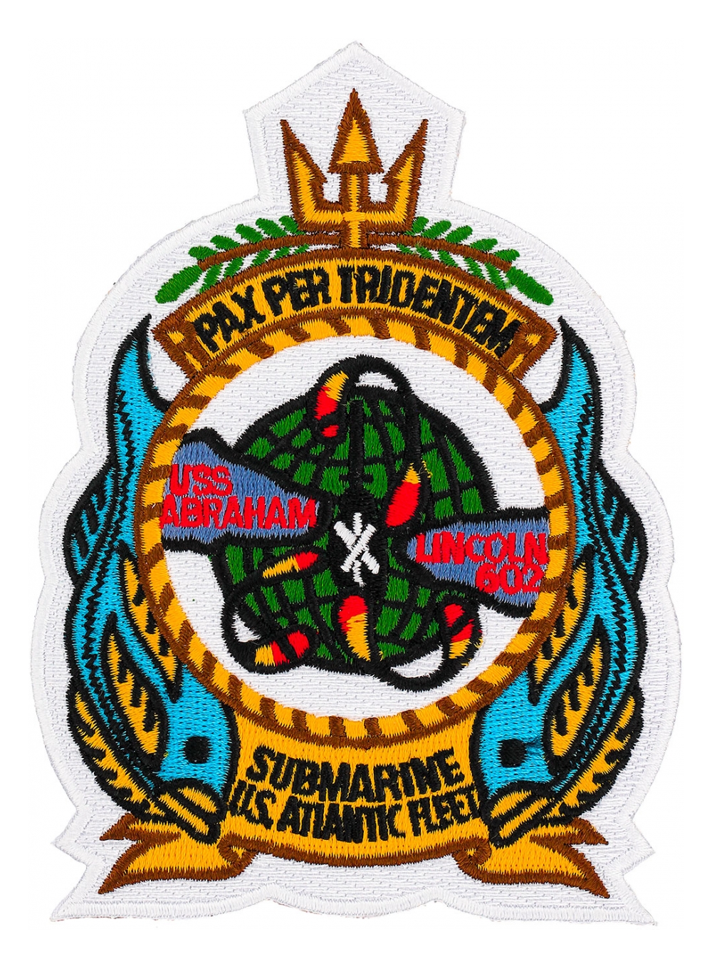 USS Abraham Lincoln Atlantic Fleet SSBN-602 Patch | Flying Tigers Surplus