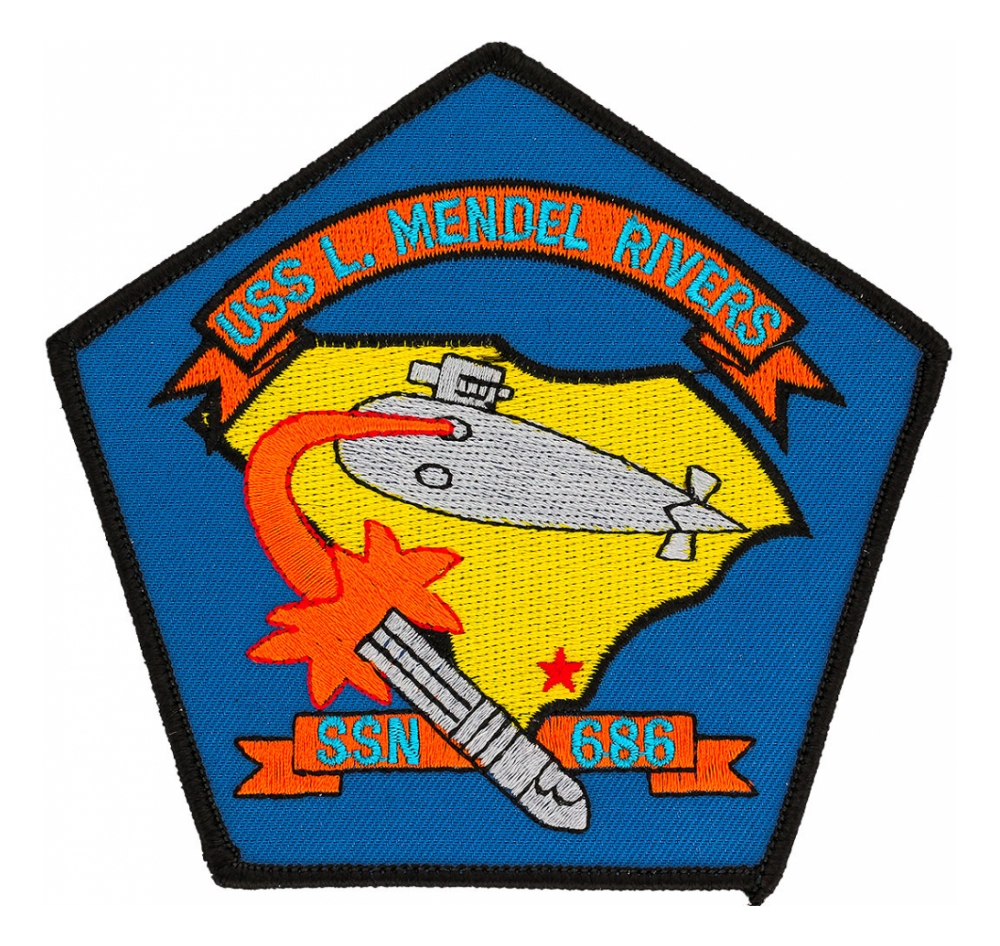 USS L. Mendel Rivers SSN-686 Patch | Flying Tigers Surplus