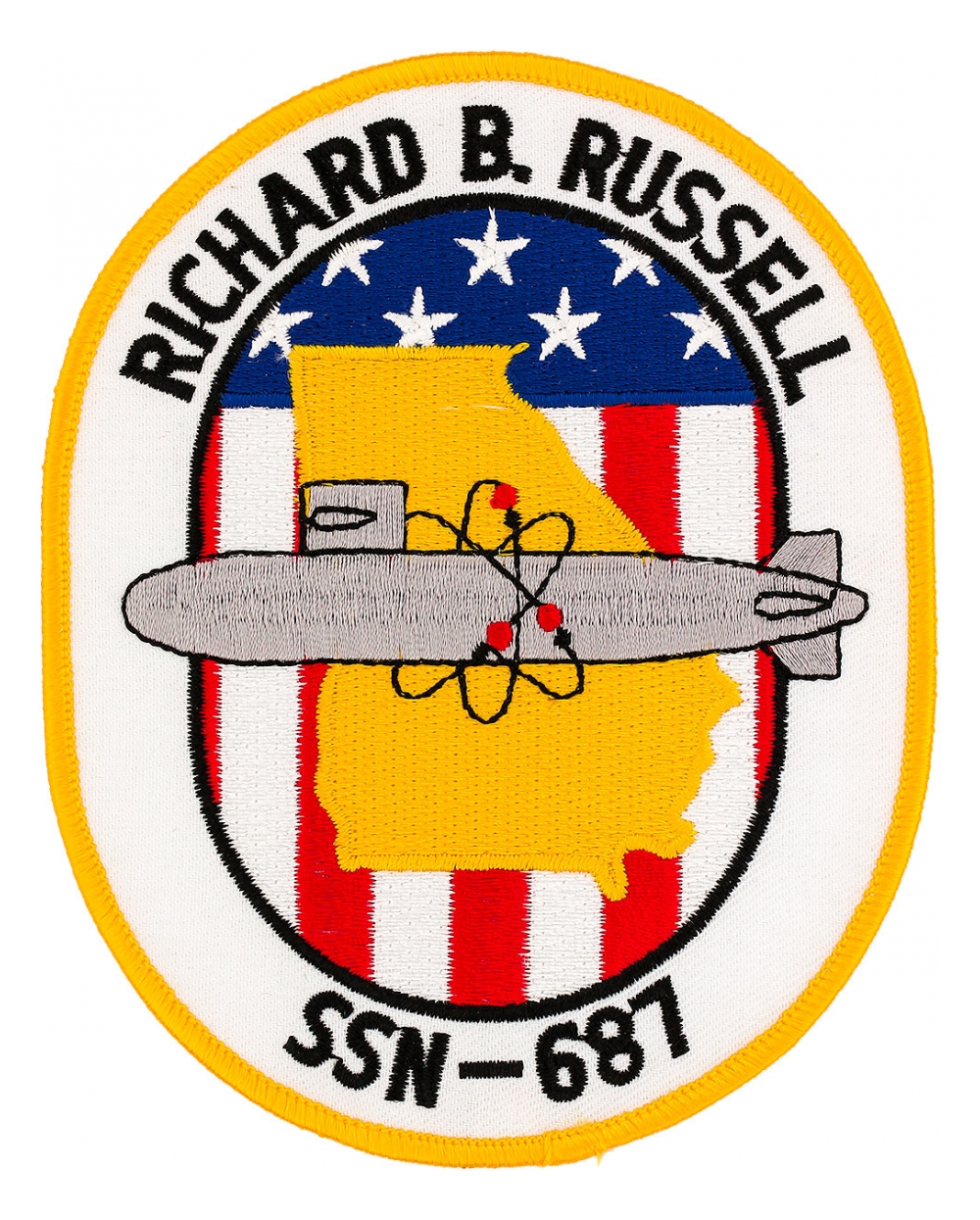 USS Richard B. Russel SSN-687 Patch | Flying Tigers Surplus
