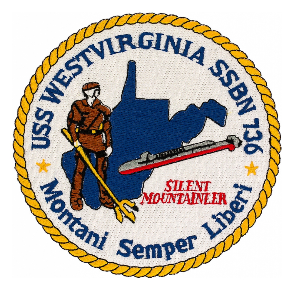 USS West Virginia SSBN-736 Patch | Flying Tigers Surplus