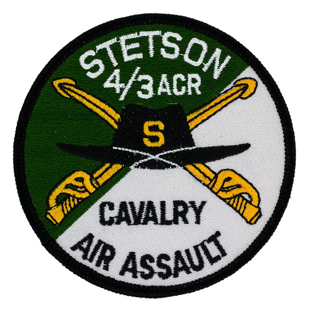 Stetson 4/3 Air Cavalry Regiment Cavalry Air Assault Patch (OD ...