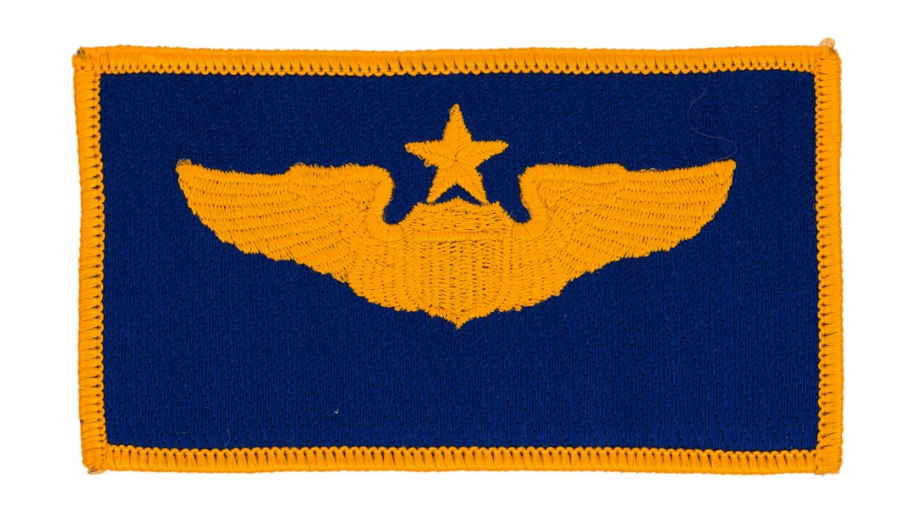 Air Force Senior Pilot Wing Patch (Gold On Blue) | Flying Tigers Surplus
