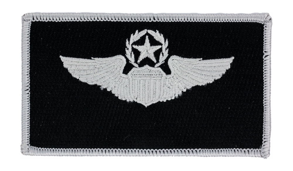 Air Force Master Pilot Wing Patch (Silver On Black) | Flying Tigers Surplus