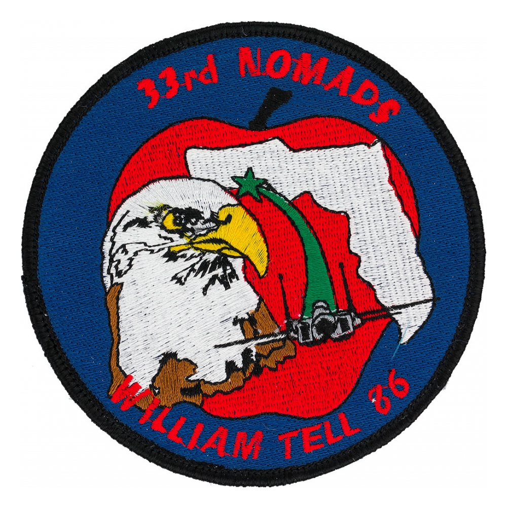 Air Force 33rd Fighter Wing NOMAD Patch (William Tell 86) | Flying Tigers Surplus