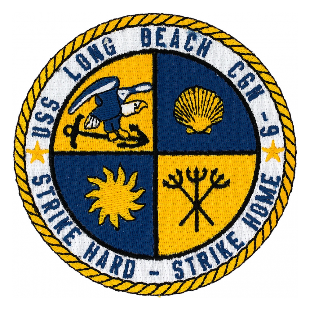 USS Long Beach CGN-9 Ship Patch | Flying Tigers Surplus