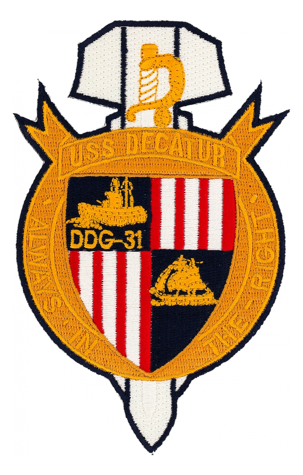 USS Decatur DDG-31 Ship Patch | Flying Tigers Surplus