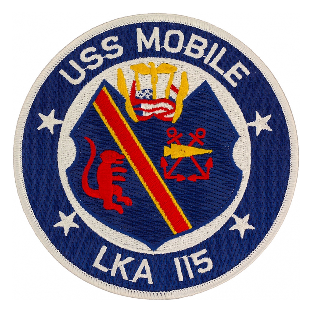 USS Mobile LKA-115 Ship Patch | Flying Tigers Surplus