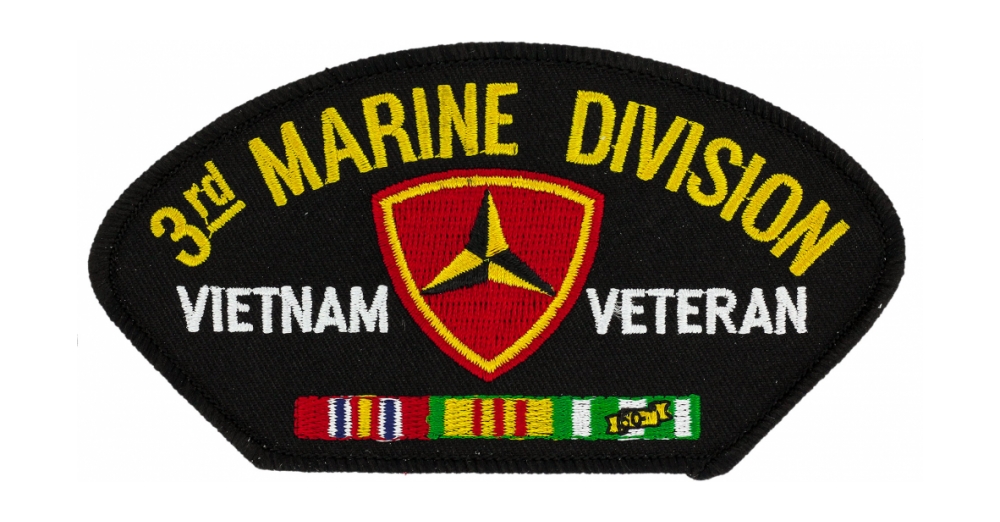 3rd Marine Division Vietnam Veteran with Ribbons Patch | Flying Tigers ...