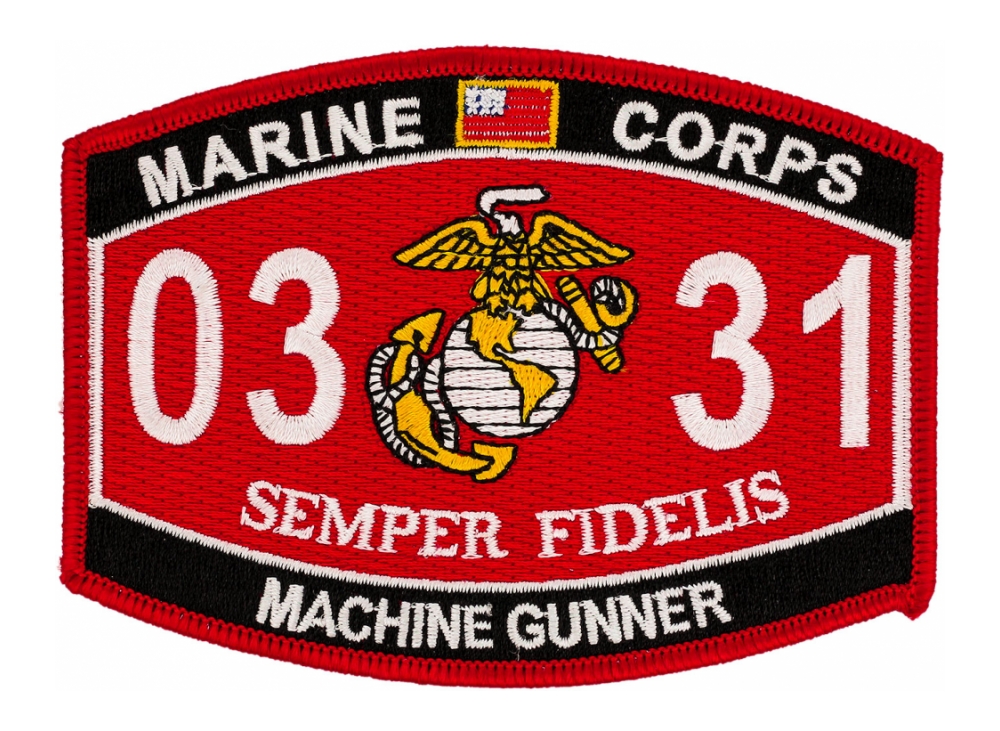 USMC MOS 0331 Machine Gunner Patch | Flying Tigers Surplus