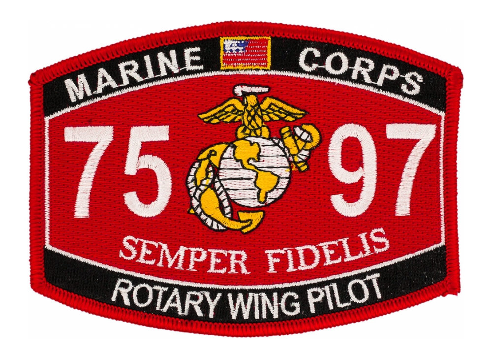 USMC MOS 7597 Rotary Wing Pilot Patch | Flying Tigers Surplus