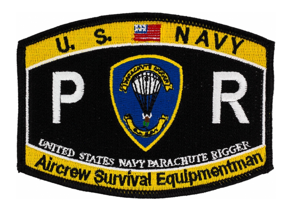 USN RATE PR Navy Parachute Rigger Aircrew Survival Equipmentman patch ...