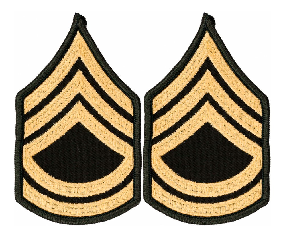 Army Sergeant First Class Chevron (Gold / Green) (Female) | Flying ...