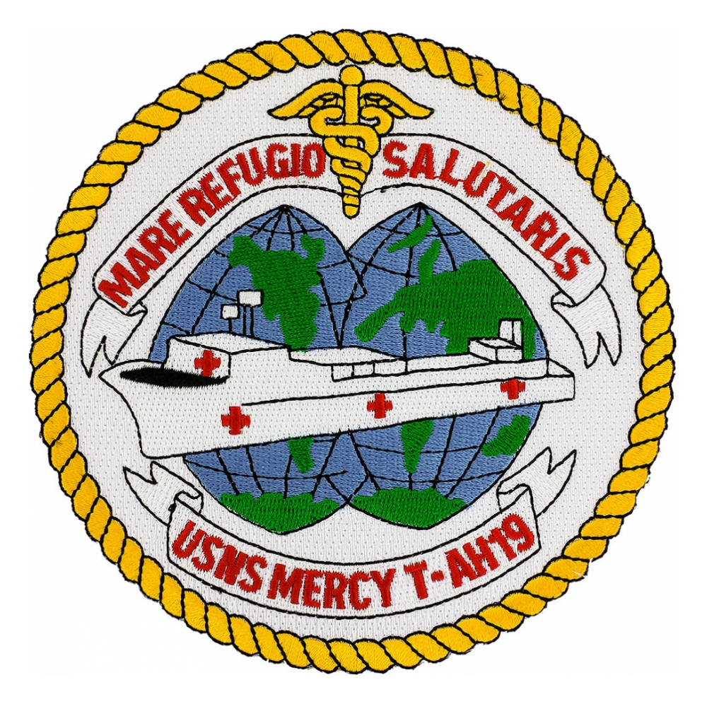 USNS Mercy T-AH-19 Ship Patch | Flying Tigers Surplus