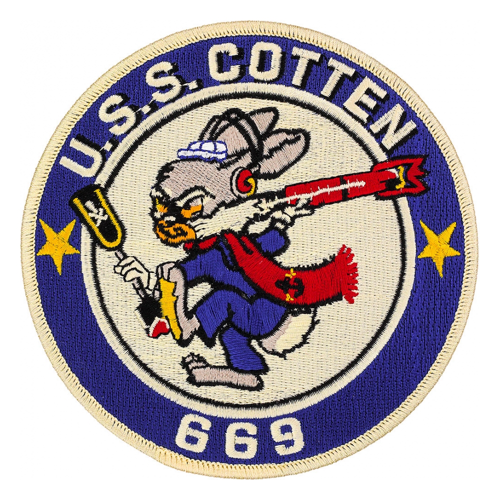 USS Cotten DD-669 Ship Patch | Flying Tigers Surplus