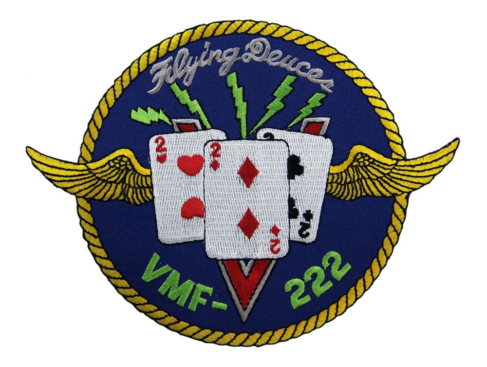 Marine Fighter Squadron VMF-222 Flying Deuces Patch | Flying Tigers Surplus
