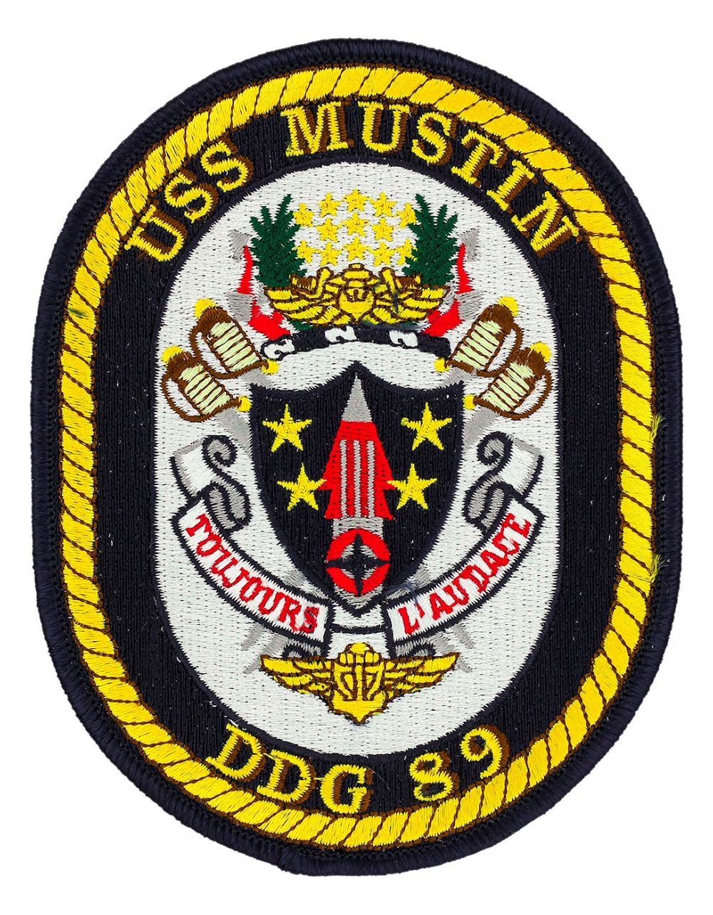 USS Mustin DDG-89 Ship Patch | Flying Tigers Surplus