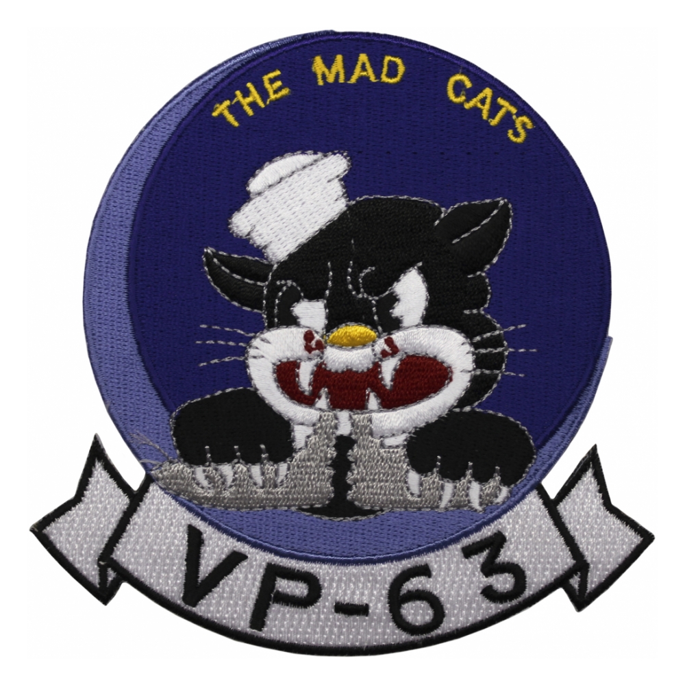 Navy Patrol Squadron VP-63 ( The Mad Cats) Patch | Flying Tigers Surplus