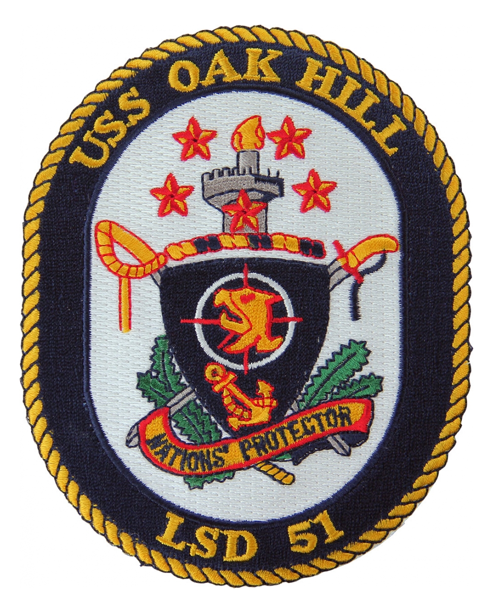 USS Oak Hill LSD-51 (Nations Protector) Ship Patch | Flying Tigers Surplus