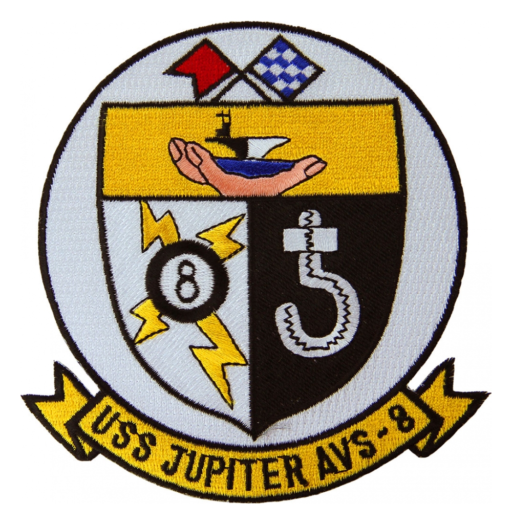 USS Jupiter AVS-8 Ship Patch | Flying Tigers Surplus