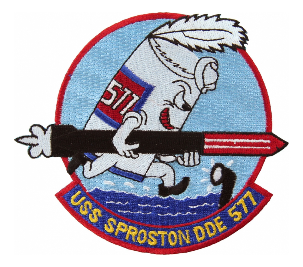 USS Sproston DDE-577 Ship Patch | Flying Tigers Surplus