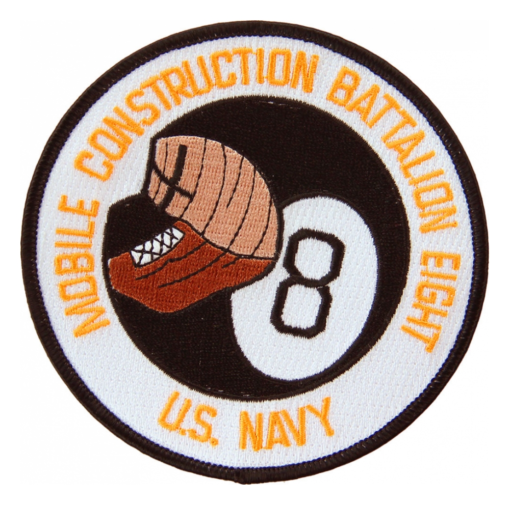 8th Naval Mobile Construction Battalion Patch | Flying Tigers Surplus