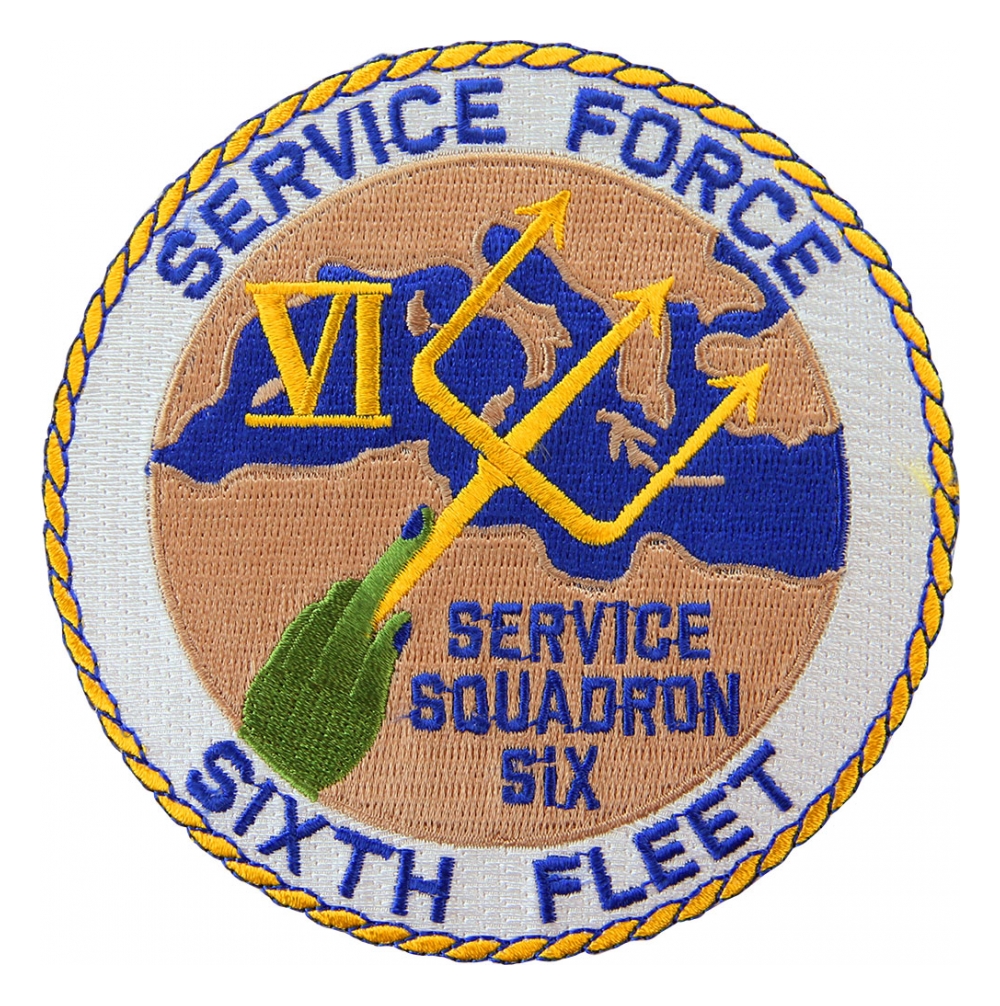 Navy Service Force Sixth Fleet (Service Squadron Six) Patch | Flying ...