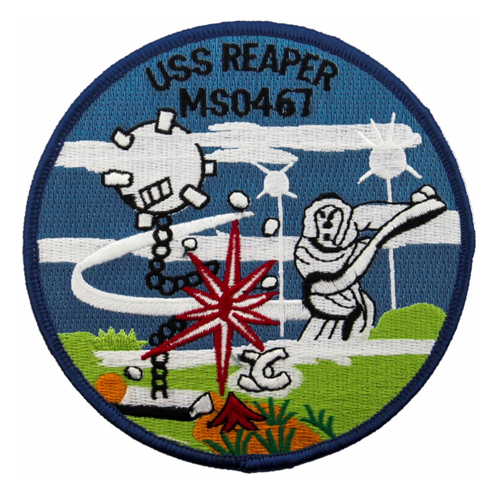 USS Reaper MSO-467 Ship Patch | Flying Tigers Surplus