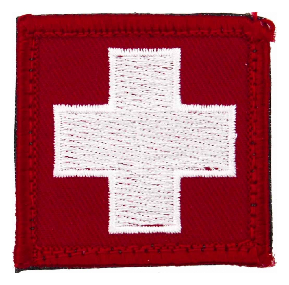 White Cross Morale Patch With Hook Backing | Flying Tigers Surplus