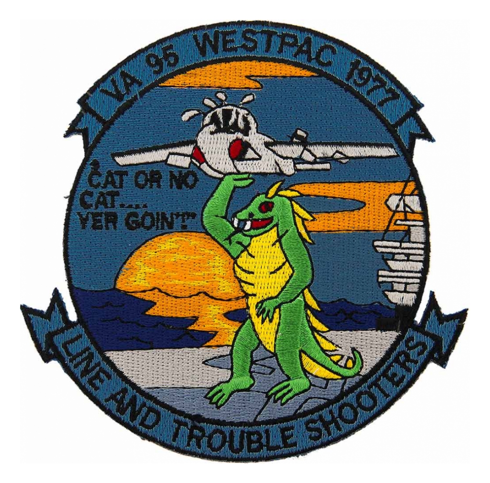 Navy Attack Squadron VA-95 WESTPAC 1977 Patch | Flying Tigers Surplus