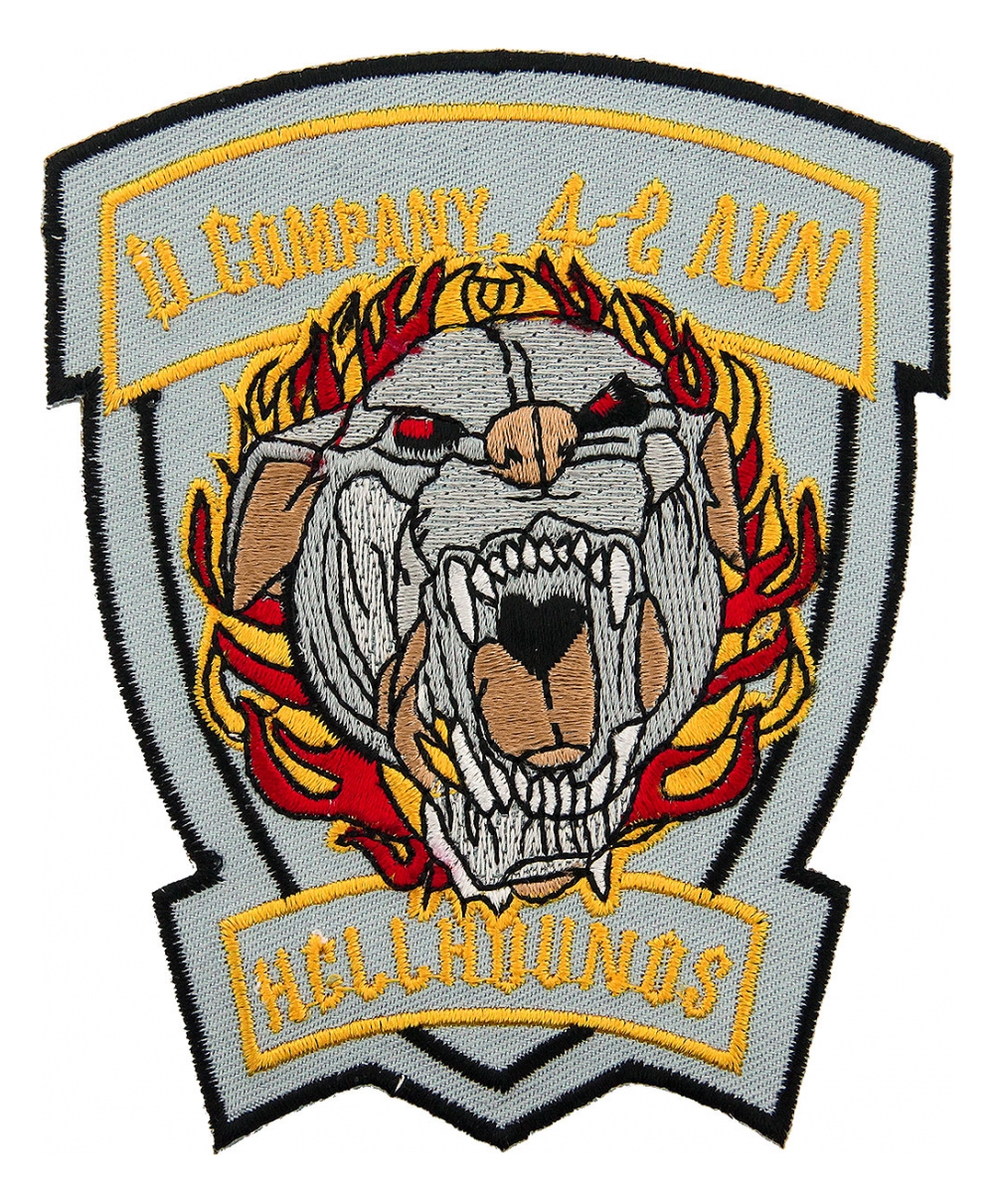Army D Company / 4th Battalion / 2nd Aviation Regiment (Hellhounds) Patch | Flying Tigers Surplus