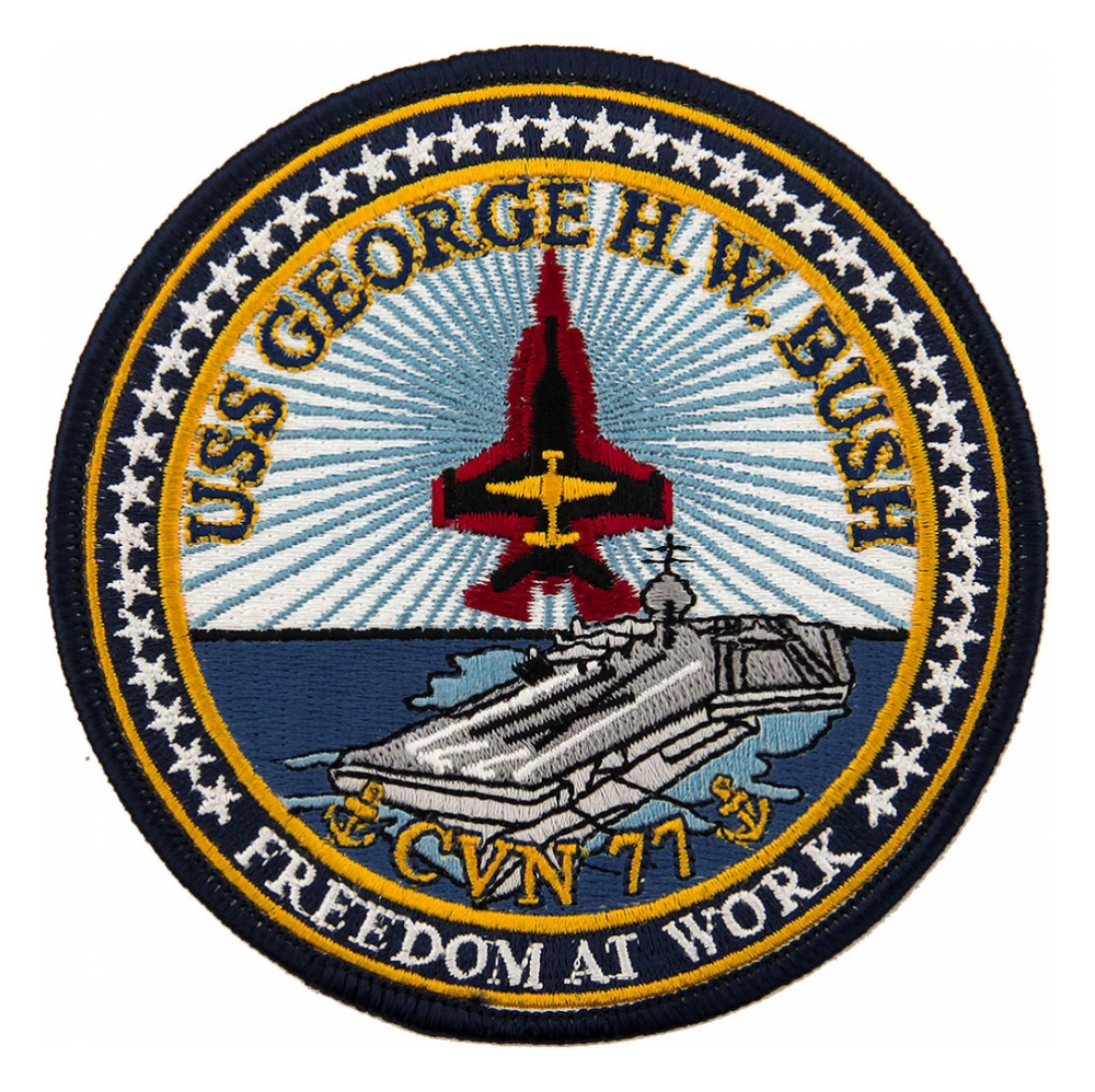 USS George H.W. Bush CVN-77 Ship Patch | Flying Tigers Surplus