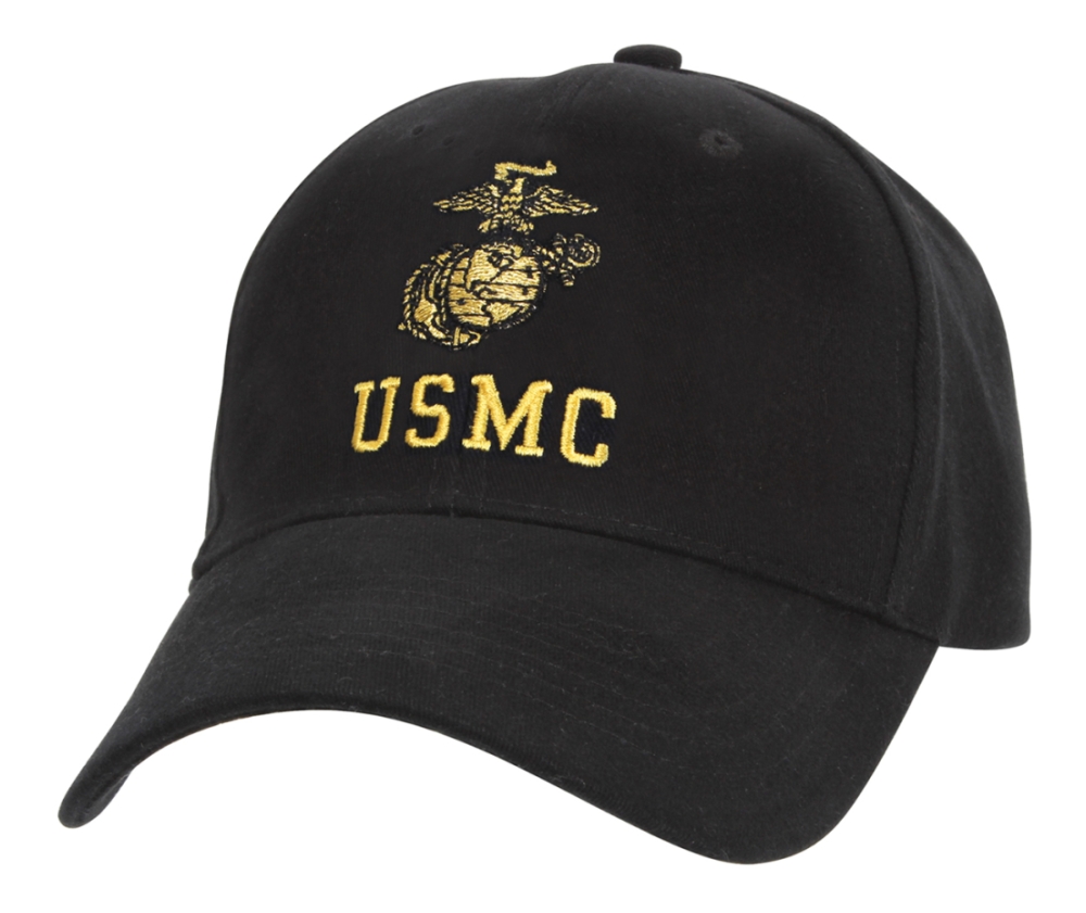 USMC With Eagle, Globe & Anchor Insignia Cap (Black) | Flying Tigers ...