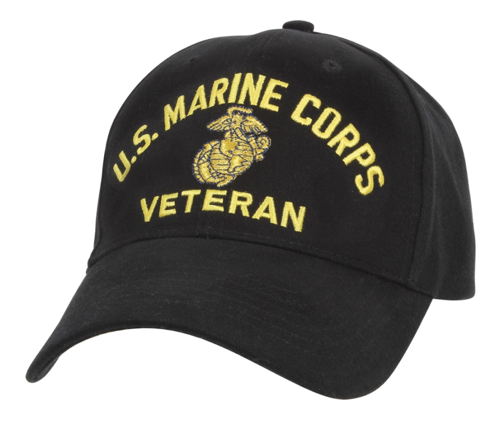 U.S. Marine Corps Veteran Cap (Black) | Flying Tigers Surplus