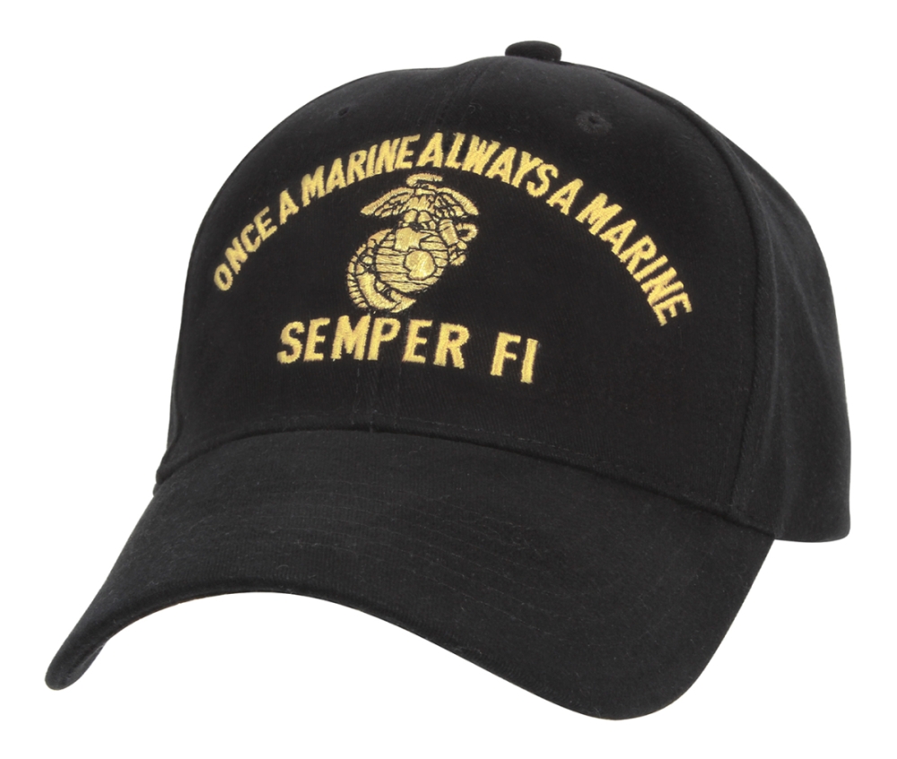Marine Semper Fi Low Profile Cap (Black) | Flying Tigers Surplus